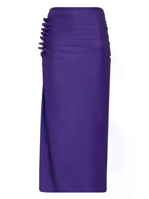 Rabanne Draped Midi Skirt - Purple
