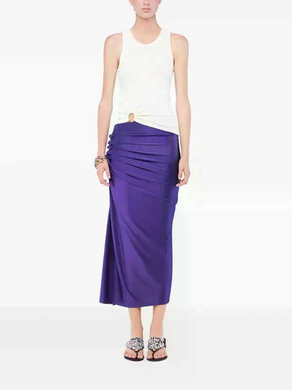 Rabanne Draped Midi Skirt