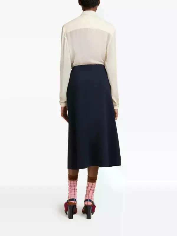 Marni A-line Crêpe Midi Skirt