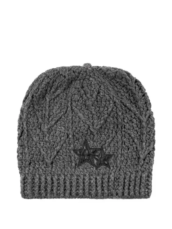 Chrome Hearts Star-patch Beanie - Grey