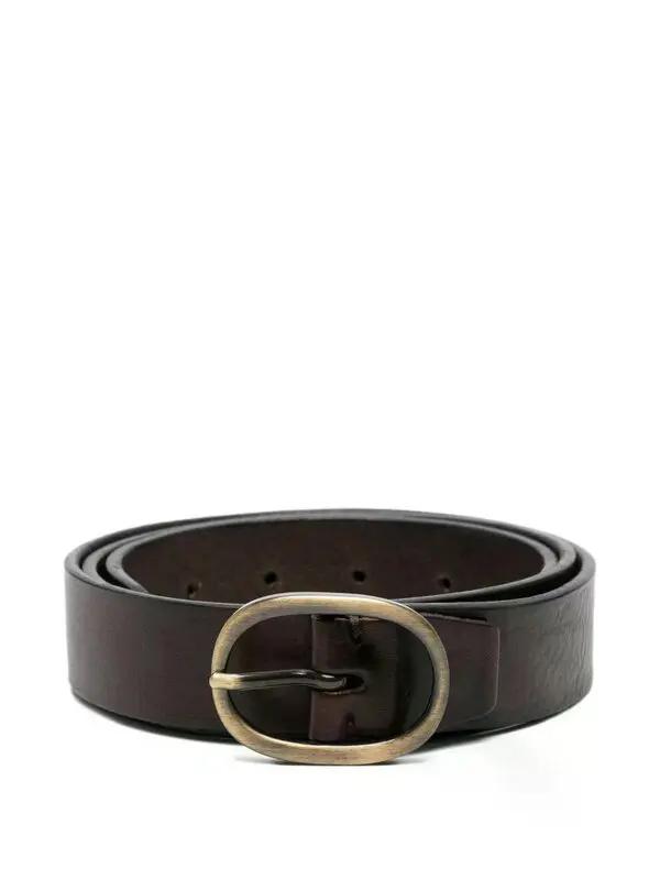 ALBERTO LUTI Oval Buckle Belt - Brown