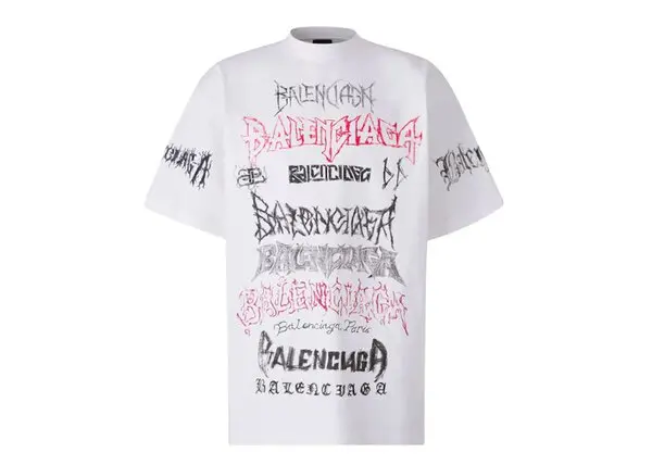 Balenciaga Diy Metal Logo Tee Shirt - White