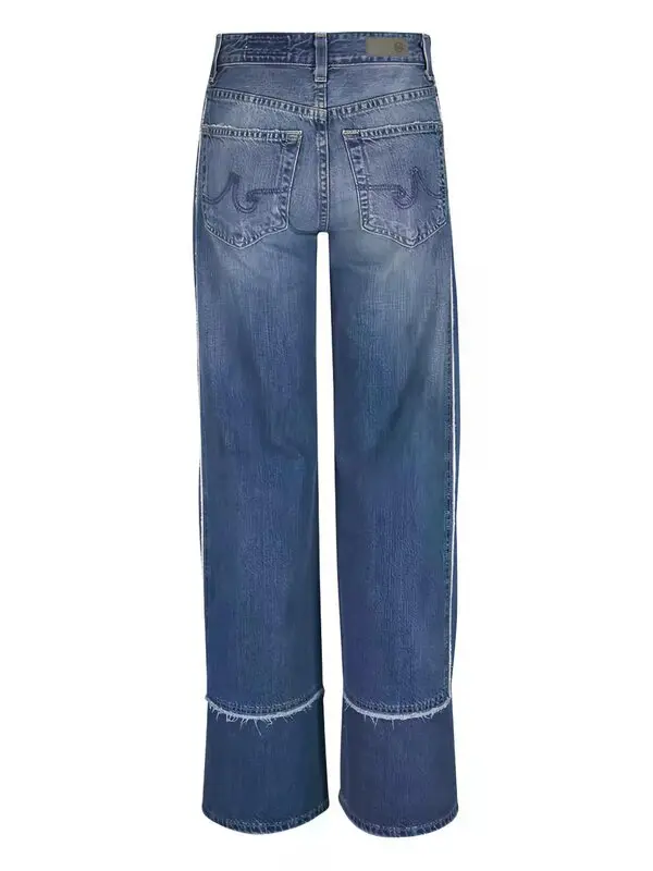 Ag Adria Paneled Frayed Jeans