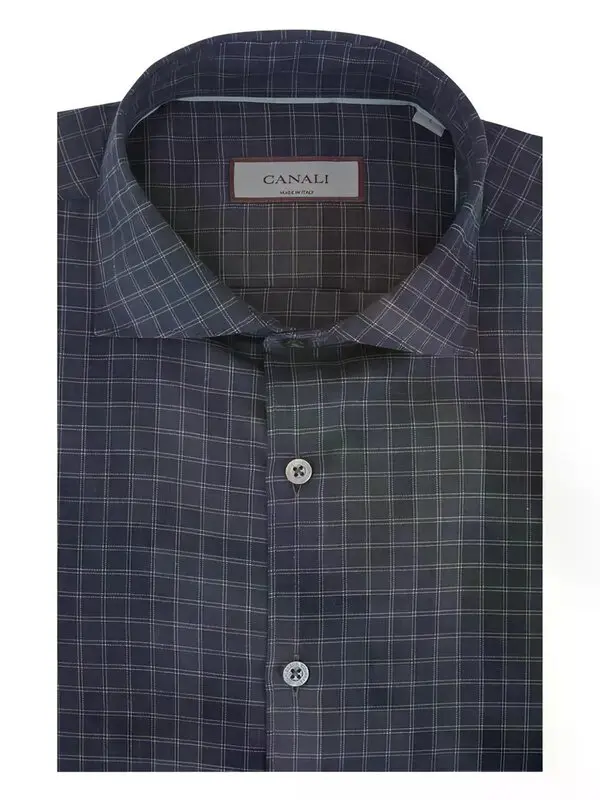 Canali Checked Buttoned Shirt