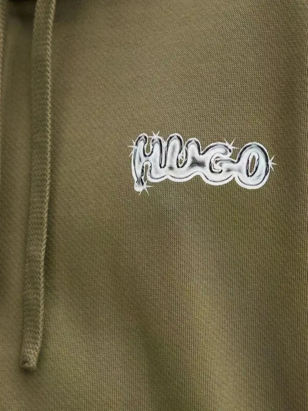 Hugo Logo-print Long-sleeve Hoodie