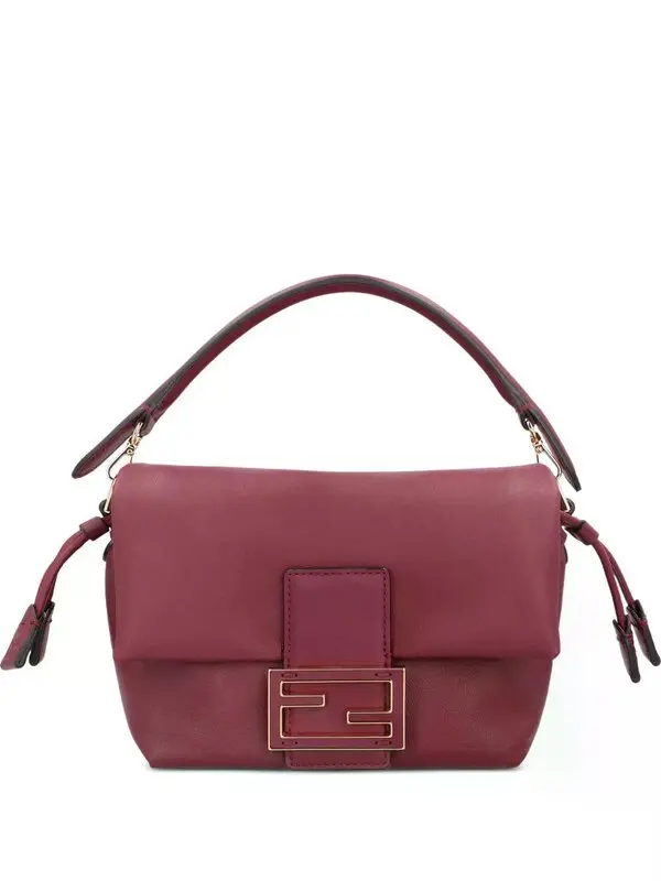 Fendi Small Mamma Baguette Leather Bucket Bag - Red