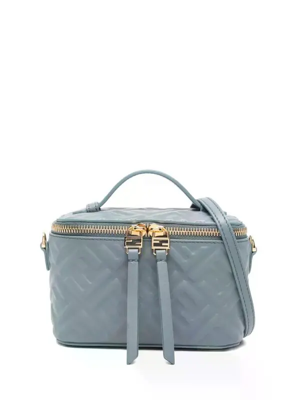 Fendi Ff-logo Leather Mini Vanity Bag