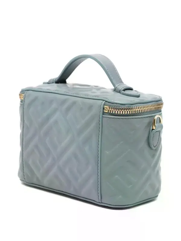 Fendi Ff-logo Leather Mini Vanity Bag