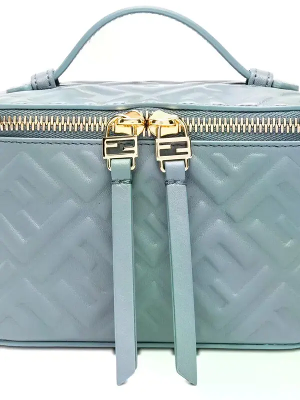 Fendi Ff-logo Leather Mini Vanity Bag