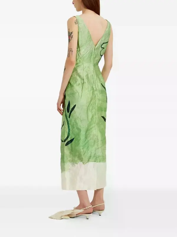 Erdem Abstract-print Midi Dress