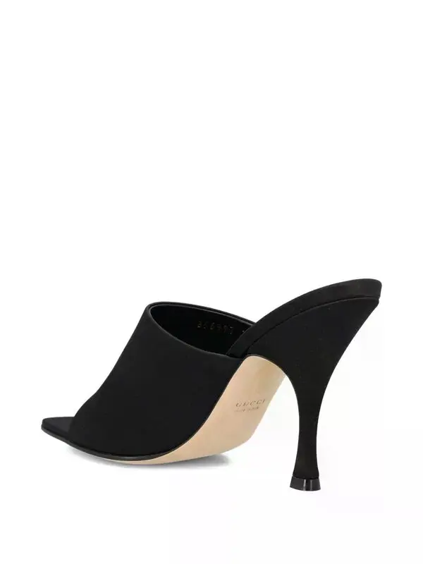 Gucci 95mm Satin Heeled Sandals