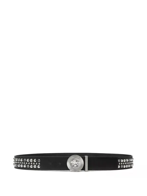 Versace Medusa Studded Belt - Black