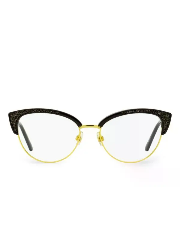 SWAROVSKI Sk5363 Glitter Cat-eye Glasses - Gold