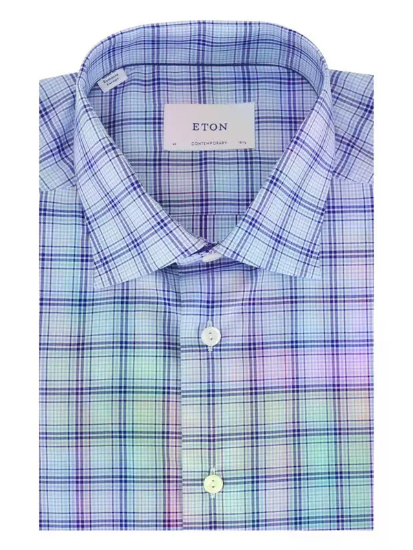 Eton Check-pattern Shirt - Blue