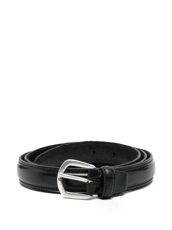 ALBERTO LUTI Buckle Leather Belt - Black