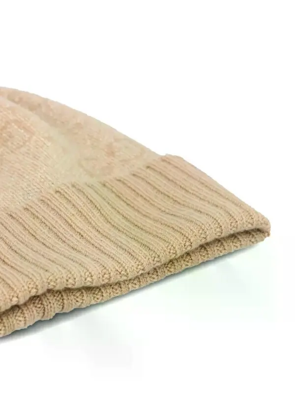 Gucci Jacquard Ribbed Beanie - Neutrals