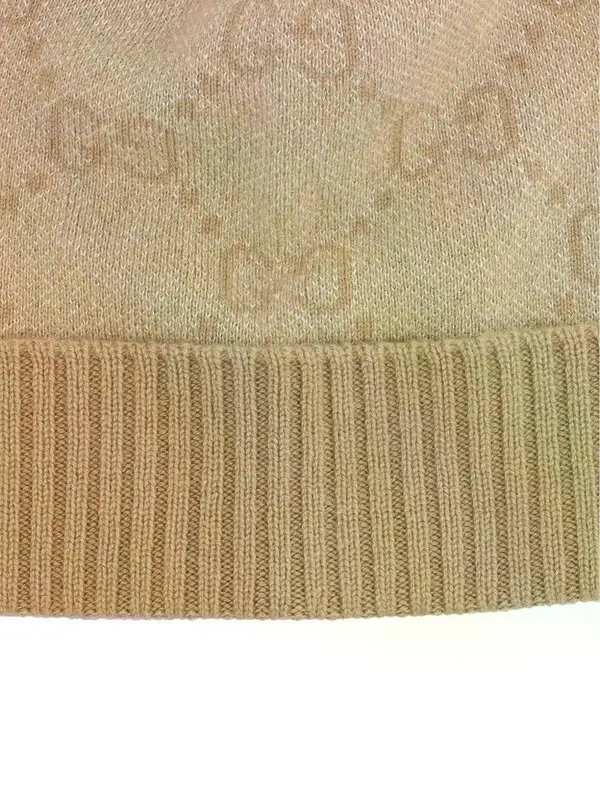 Gucci Jacquard Ribbed Beanie - Neutrals