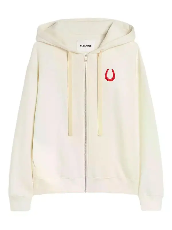 JIL SANDER Embroidered Zip-up Hoodie