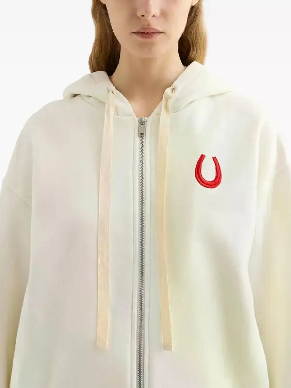 JIL SANDER Embroidered Zip-up Hoodie