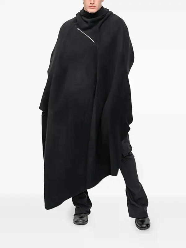 LEON EMANUEL BLANCK Distortion Hooded Poncho