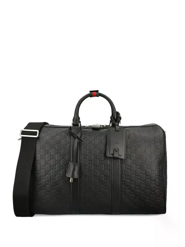 Gucci Gg Embossed Holdall - Black