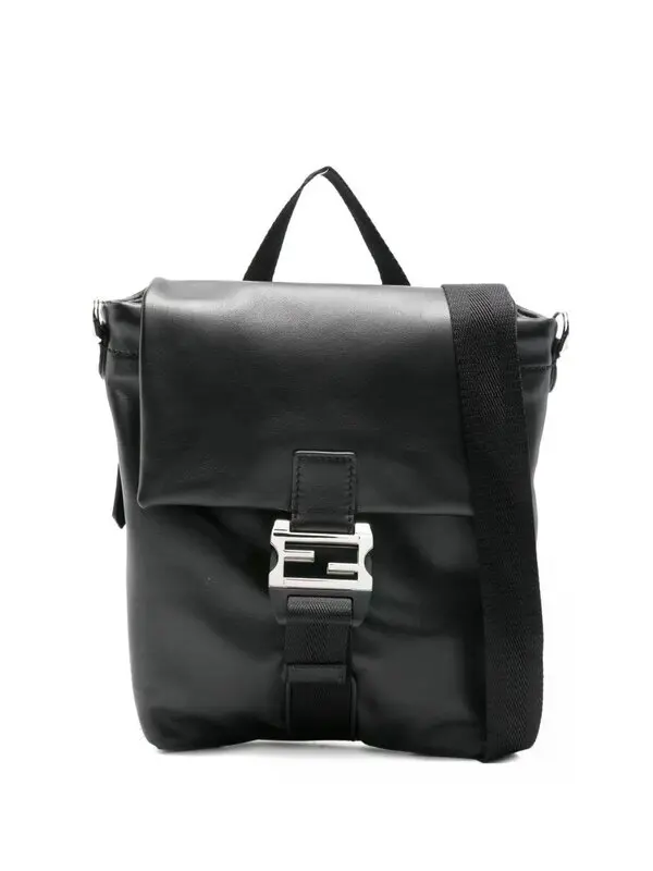 Fendi Buckle Shoulder Bag - Black