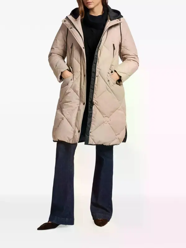 ELENA MIRO` Quilted Hooded Jacket