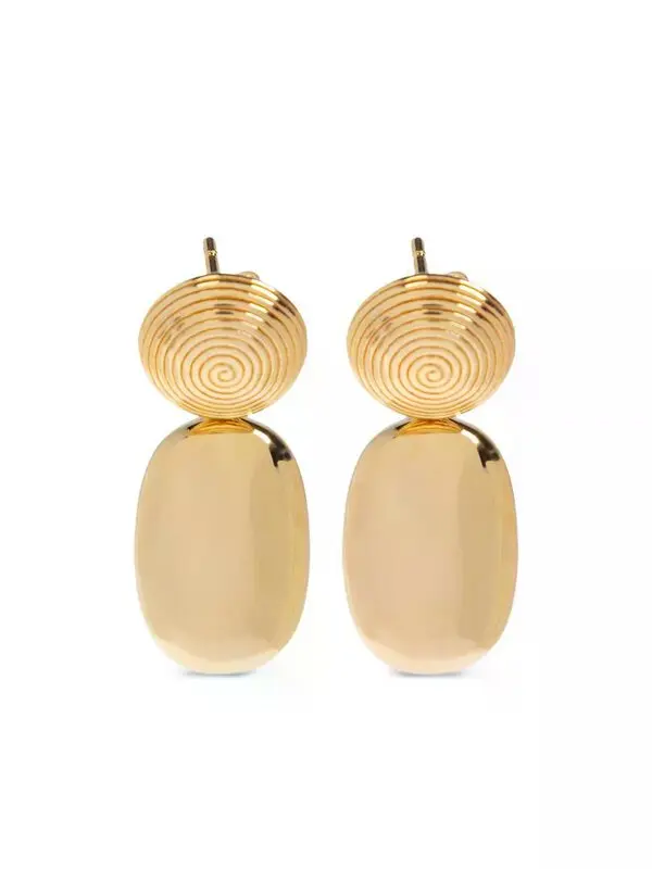 Lié Studio Carla Spiral-detail Oval Earrings - Gold