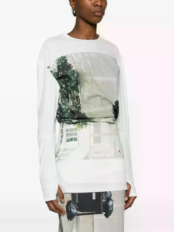 Issey Miyake Street View Graphic Print Top