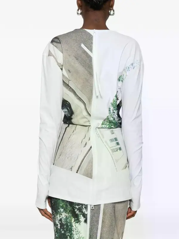 Issey Miyake Street View Graphic Print Top