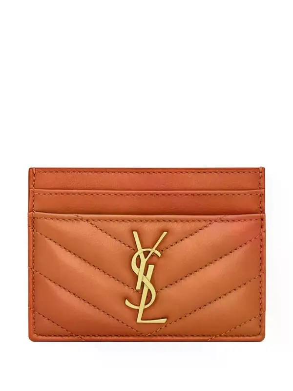 Saint Laurent Cassandre Leather Wallet - Orange