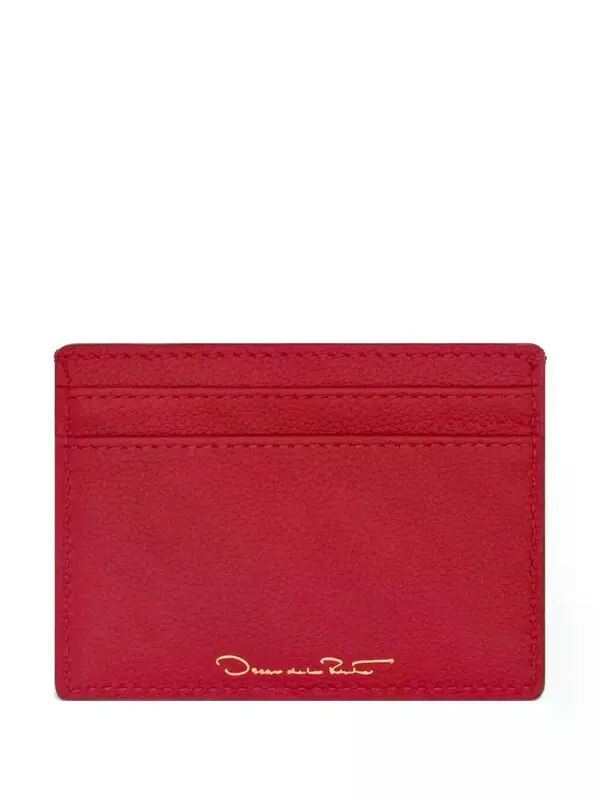 Oscar De La Renta Logo-detailed Card Holder - Red
