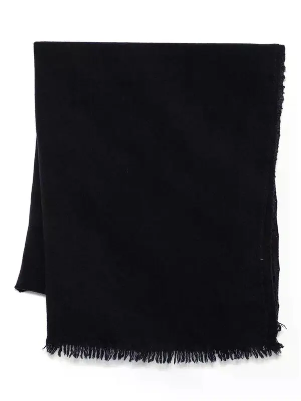 PRIVATE 0204 Fringed Woven Scarf - Blue