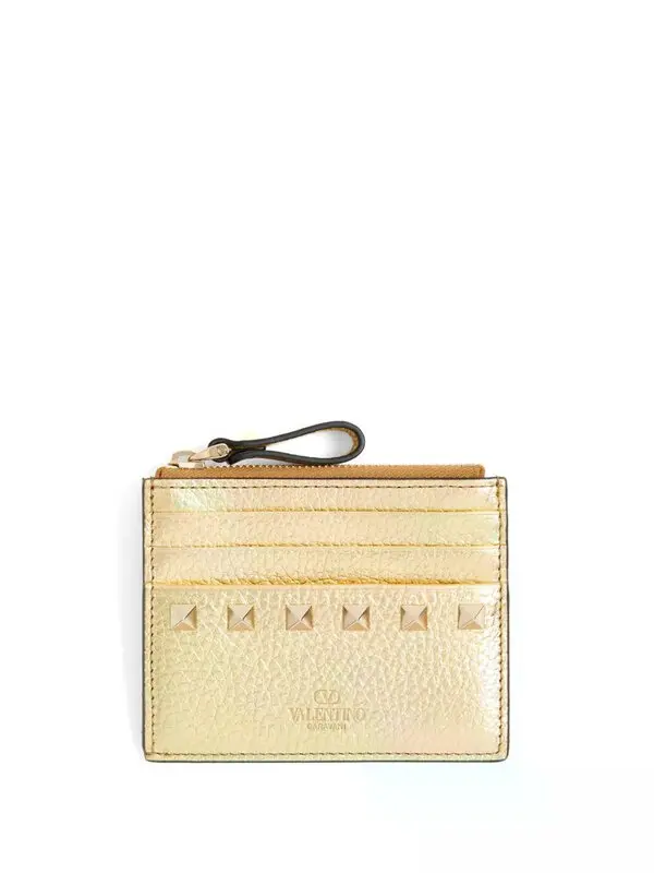 Valentino Garavani Rockstud Card Holder - Gold