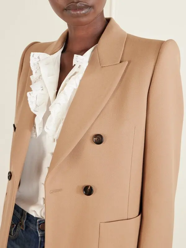 Chloé Double-breasted Wool-gabardine Blazer