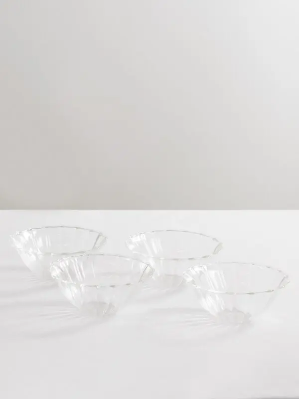 SOPHIE LOU JACOBSEN Le Petit Bol Set Of Four Glass Bowls - Neutrals
