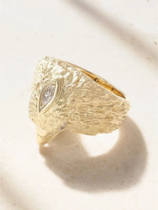Jacquie Aiche 14-karat Diamond Eagle Ring - Gold