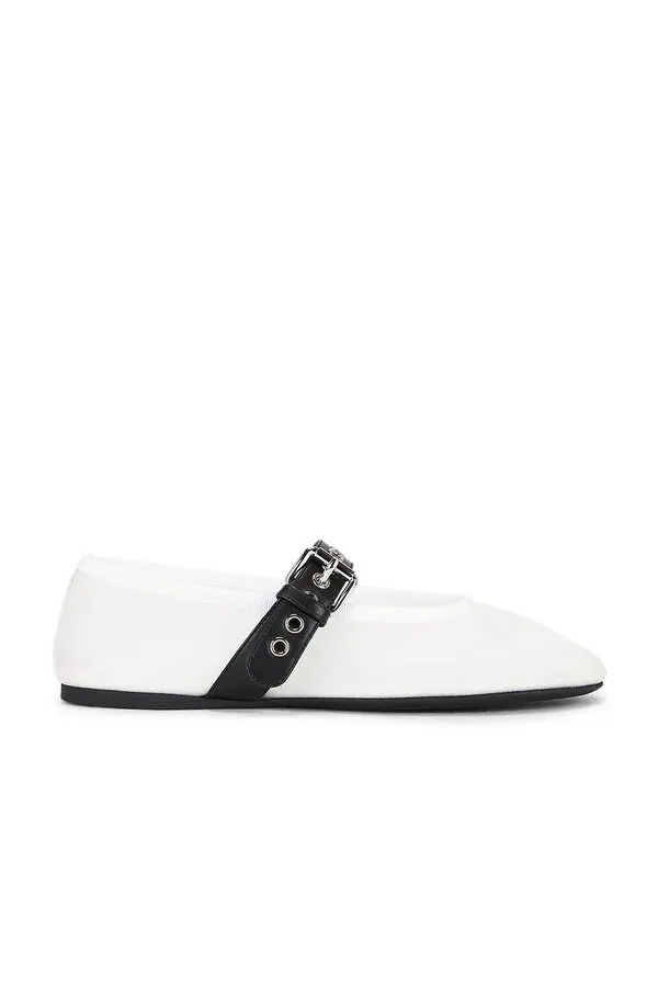 Miu Miu Ballerine Rete Flats - Bianco