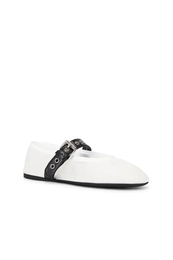 Miu Miu Ballerine Rete Flats - Bianco