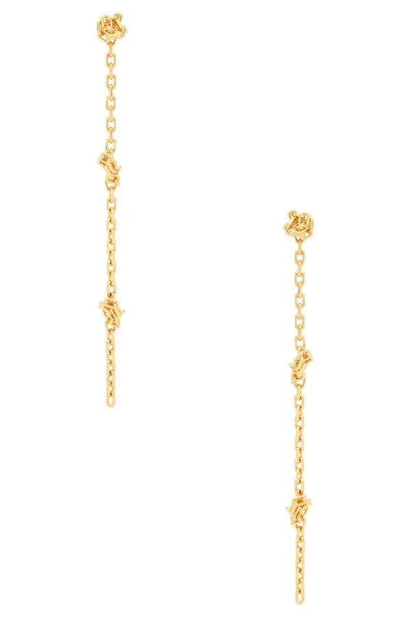 JIL SANDER Knot Earrings - Gold