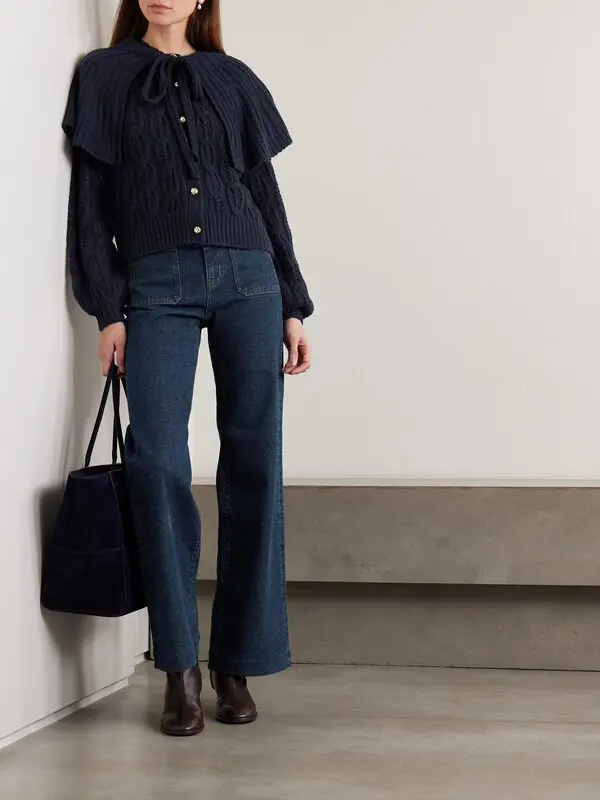 FRAME The Refined High-rise Wide-leg Jeans - Blue