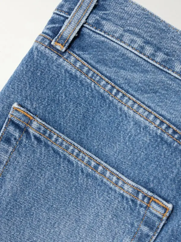 FRAME The Vertical Crop High-rise Straight-leg Jeans