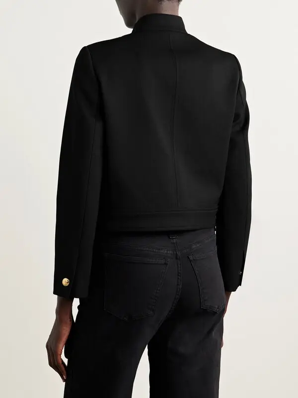 NILI LOTAN Hadley Cropped Wool-twill Jacket