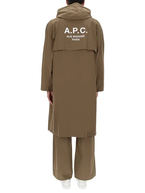 A.p.c. Hooded Trench Coat - Brown