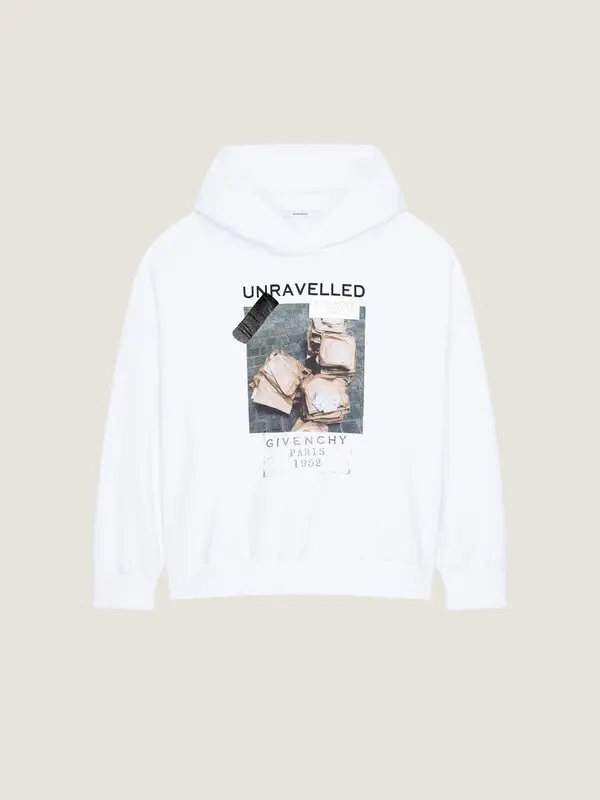 Givenchy Fleece Hoodie With Archive Print - White