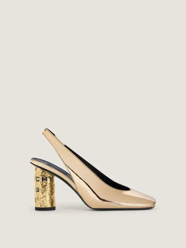Givenchy Tape Slingbacks In Mirror Effect Leather