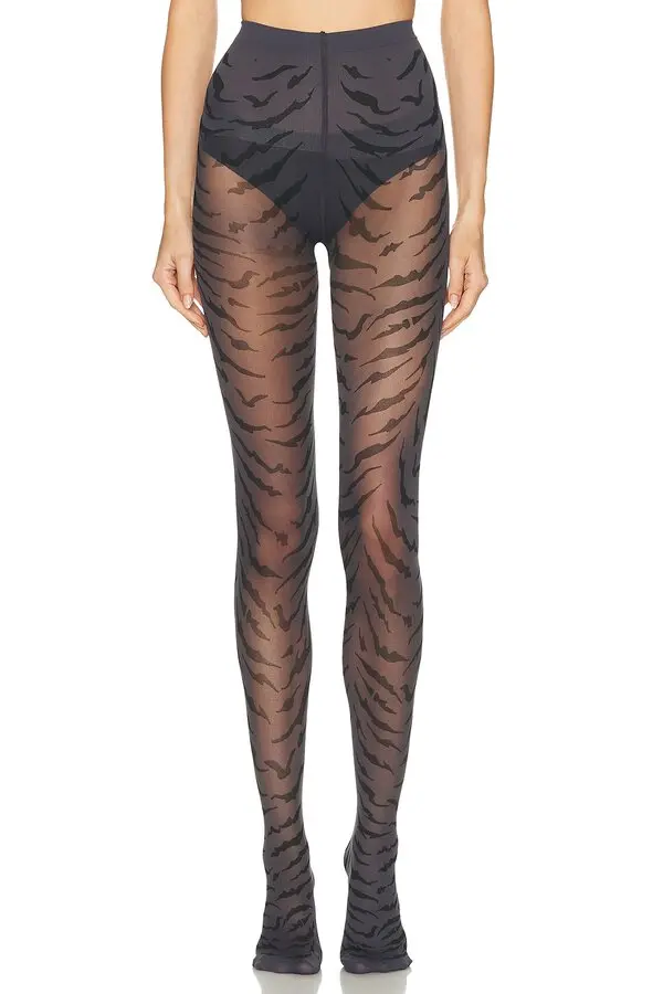 Swedish Stockings Roxana Tiger Tights - Dark Grey