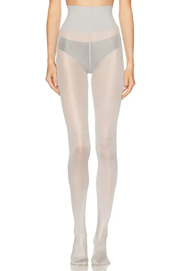 Swedish Stockings Geri Glossy Tights - Silver