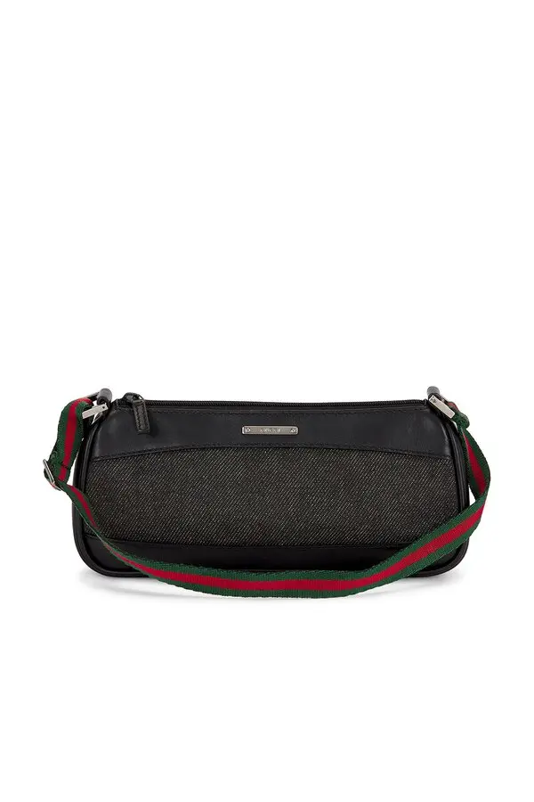 Gucci Denim Pochette Shoulder Bag - Black