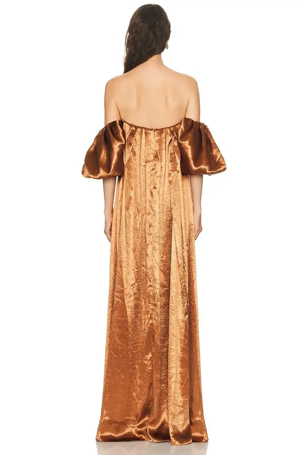 Caroline Constas Palmer Gown - Tortoise Shell